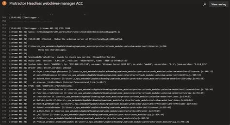 selenium protractor chromedriver error in azure devops pipeline