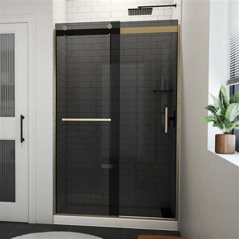 Sapphire Brushed Gold Bypass Shower Door Floor And Decor