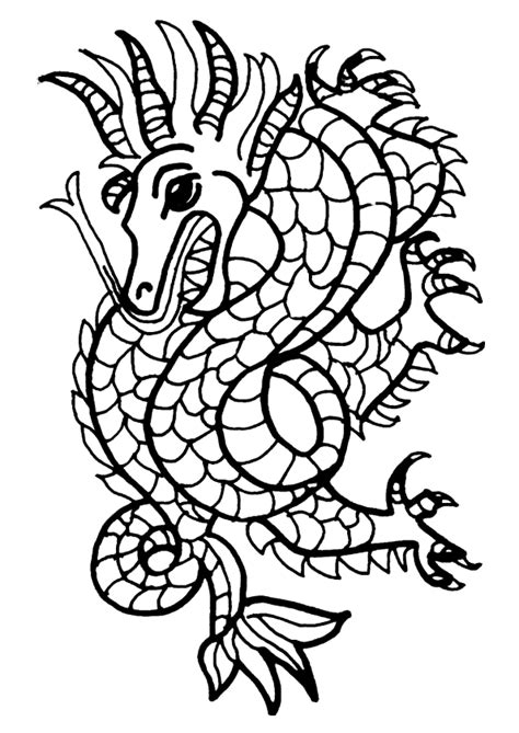 Coloriage Dragon Sur