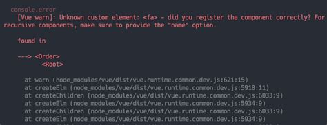 [vue warn] unknown custom element xxx did you register the component