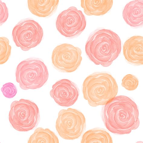 Download Seamless Pattern Roses Watercolor Royalty Free Stock
