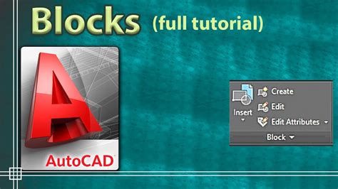 autocad 2019 blocks complete tutorial attribute definitions youtube