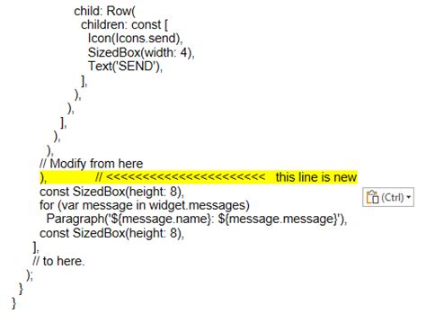 codelab firebase get to know flutter has an error when it describes
