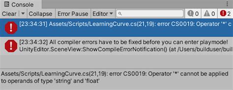 time for action executing incorrect type operations learning c by