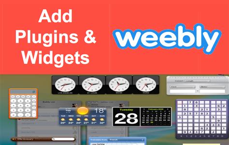 how to add plugins and widgets in weebly site webnots