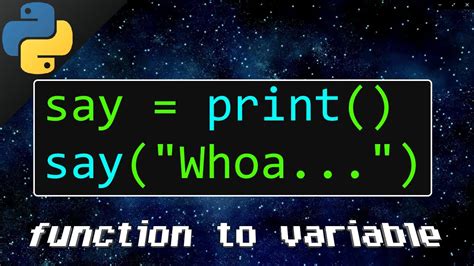 python assign functions to variables 📛 youtube