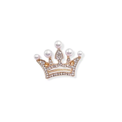 Kiki And Chloe Gold Diamante Royal Crown Brooch Euro Bijoux Ltd