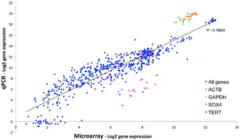 validation of microarray expression level data by qpcr the
