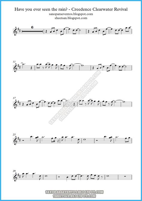 Partitura Y Pista De Have You Ever Seen The Rain De Creedence