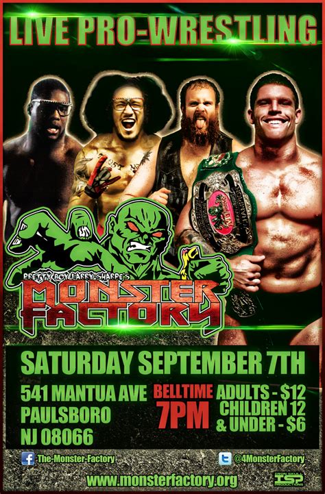 Monster Factory Pro Wrestling Event Poster By Theironskull On Deviantart