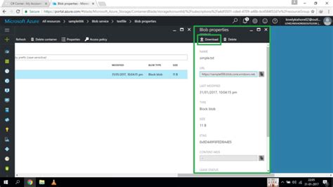 uploading files to azure blob storage