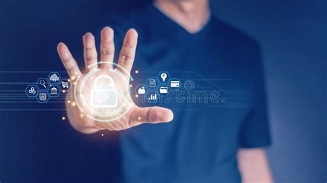 Cybersecurity And Privacy Concepts To Protect Data Lock Icon And