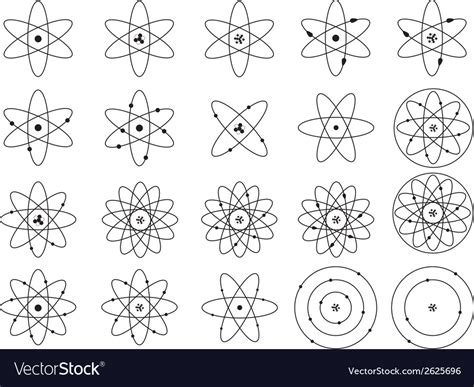 Atom Shapes Royalty Free Vector Image Vectorstock