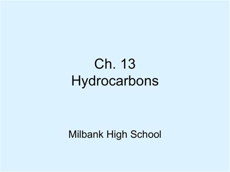 Hydrocarbons Ppt