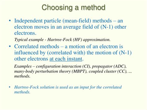 Ppt Introduction To Ab Initio Methods I Powerpoint Presentation Free