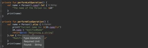 using scoped functions in kotlin let run with also apply
