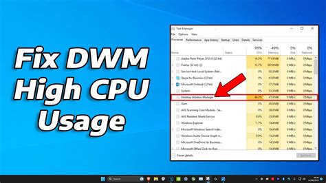 How To Fix Desktop Window Manager High Cpu Usage Dwm Exe Youtube