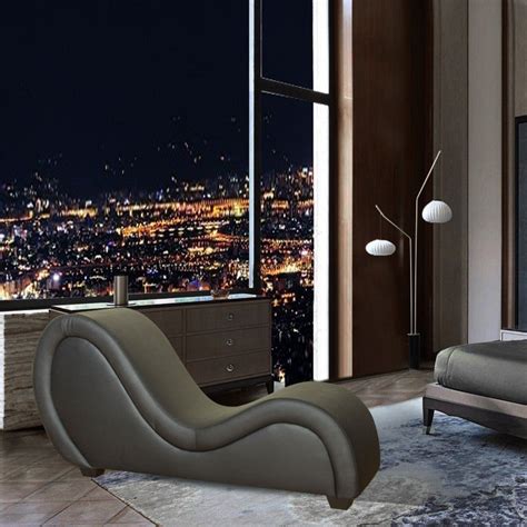 Kama Sutra Tantra Faux Leather Lounge Chair Black