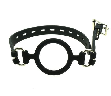 Bdsm Mouth Gags Blowjob Oral Sex Toys Black Silicone Ring Gag For