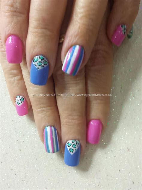 Eye Candy Nails And Training Pink Blue And Mint Green Gel Polish With