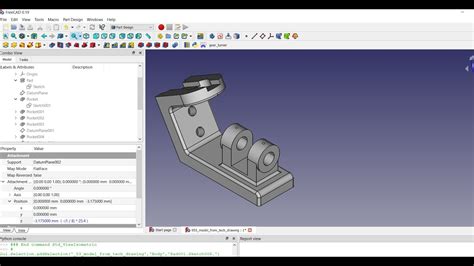 053 freecad model part from technical drawing part 1 youtube