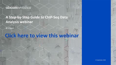 A Step By Step Guide To Chip Seq Data Analysis Webinar Abcam