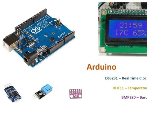 desk weather station arduino dht11 bmp280 ds3231