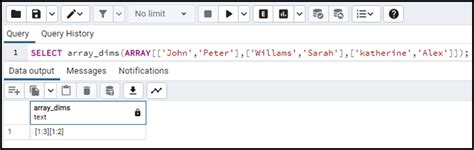 how to use array dims function in postgresql commandprompt inc