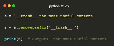 string methods to remove prefixes and suffixes