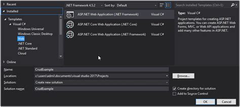 scaffolding an asp net core mvc web app with identity reverasite