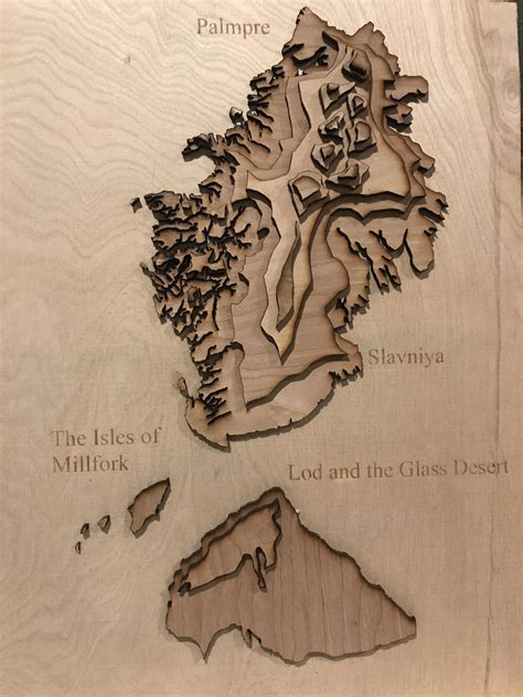 Topographical Map I Made From Laser Cutting Plywood R Worldbuilding