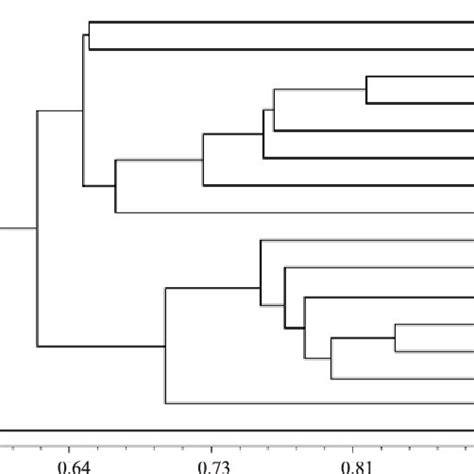 Upgma Clustering For The 16 Maize Inbred Lines Based On Jaccard Genetic