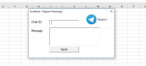 cara mengirim pesan ke bot telegram dengan macro vba excel