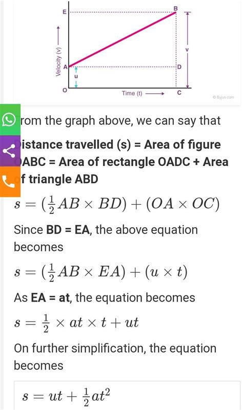 Derive The Second Equation Of Motion By Graphical Method