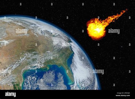 Asteroid Hits Earth On Map