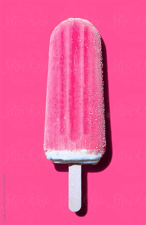 Pink Popsicle On Pink Background By Sonja Lekovic Pink Ice Cream
