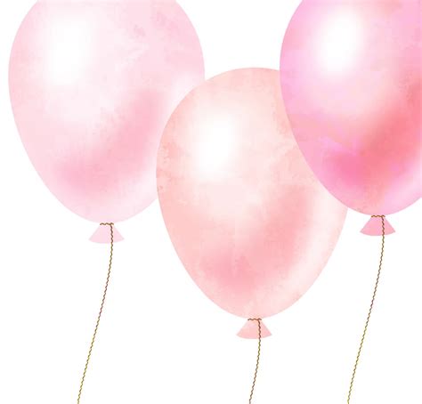 Pink Balloons Clipart Watercolor Balloons Clipart Blush Pink Etsy