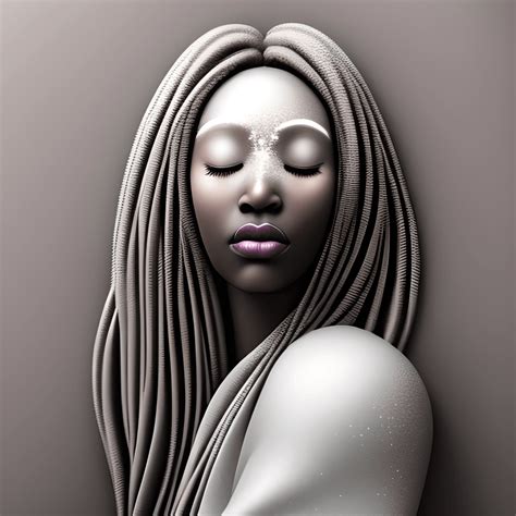 Beautiful Darkskinned African Woman Laying In Dreamy Mystical Glass