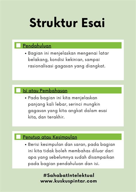 Apa Itu Esai Ciri Struktur Jenis Dan Contohnya