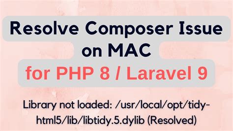 resolve composer issue related to library not loaded usr local opt