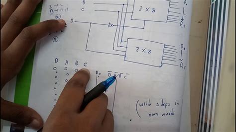 4 x16 decoder using 3 x 8 decoder lst ou education youtube