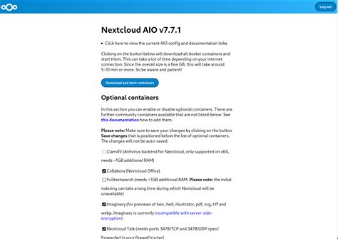 Nextcloud Aio Install With Docker Compose And Nginx Reverse Proxy
