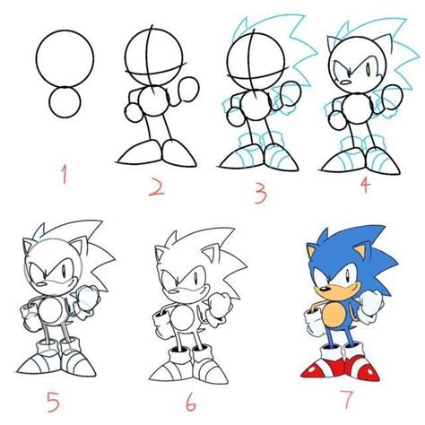 How To Draw Sonic Sonic Classic Sonic
