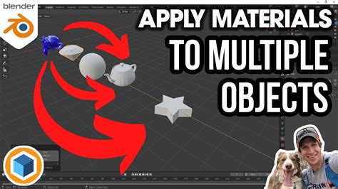 how to apply materials to multiple objects at once in blender