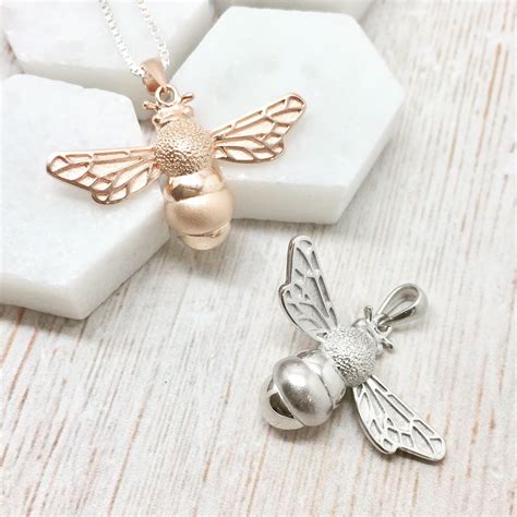 Sterling Silver Bumble Bee Necklace The Perfect Keepsake T