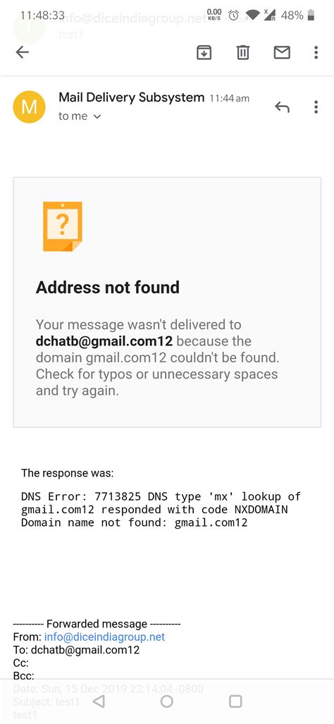 php how to know that one email address is invalid using
