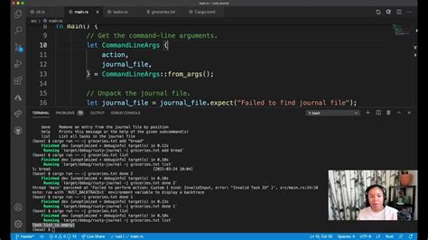 build a to do list command line program in rust youtube