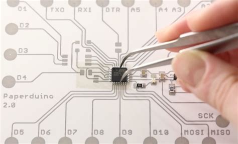 paperduino gedruckter arduino auf papier heise online