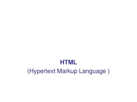 ppt html hypertext markup language powerpoint presentation free