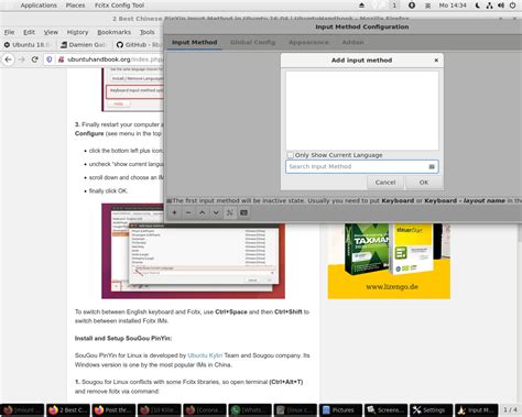 fcitx chinese input method on ubuntu not function properly